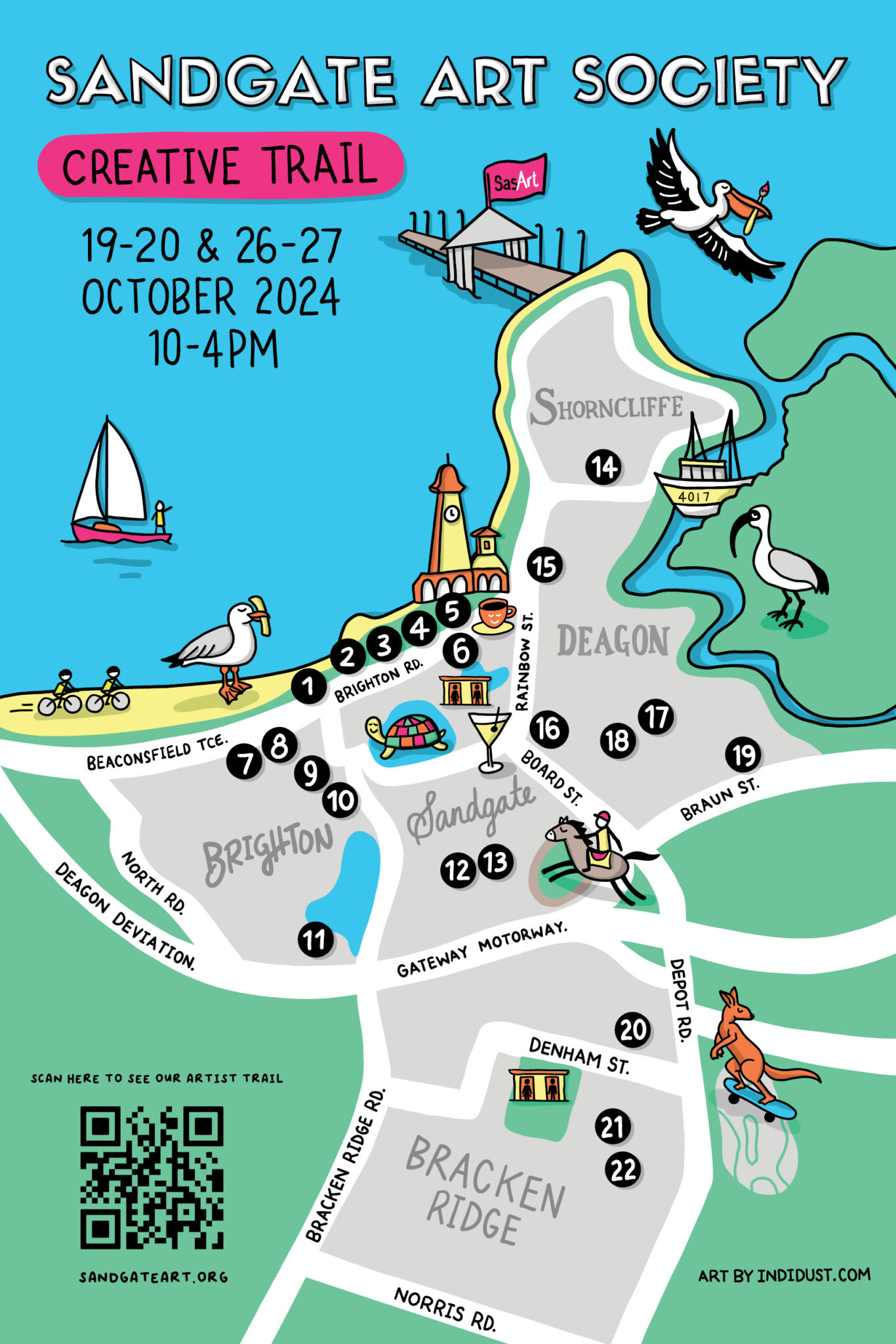 Sandgate Creative Trail Map - SAS Art